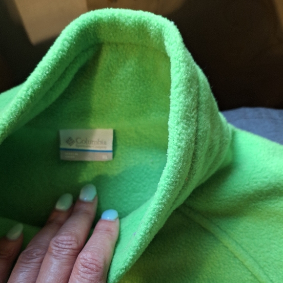 Columbia | Jackets & Coats | Columbia Bright Green Fleece Jacket | Poshmark